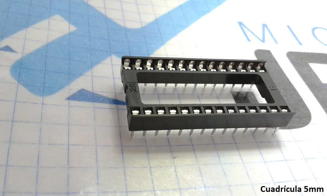 Base 28 Pines DIP PCB (15.24mm) :: Micro JPM