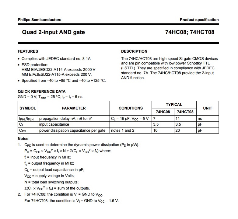 74HC08 Quad 2-Input AND Gate :: Micro JPM