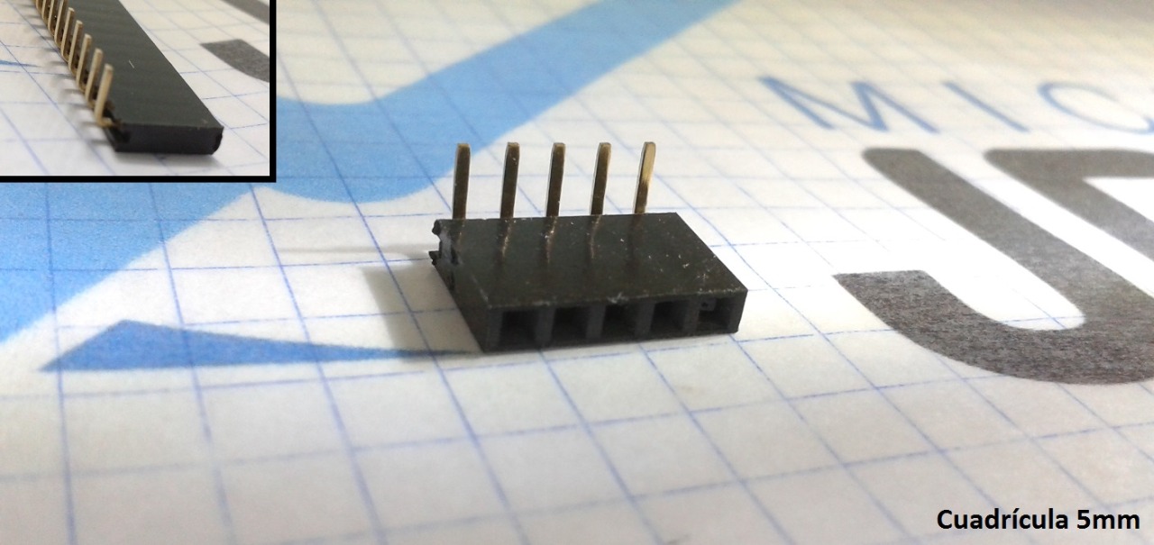 5 Pin 2.54mm Single Row Right Angle Female Header :: Micro JPM