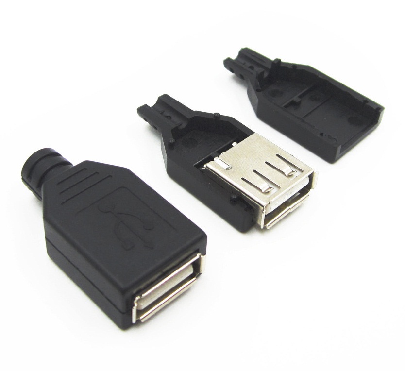 USB Type-A Plug 4 Pin Female Plastic Cover :: Micro JPM