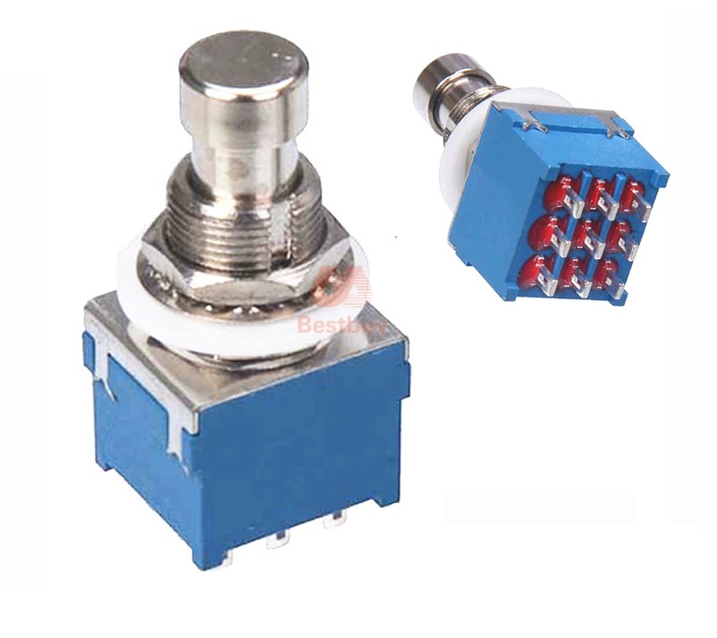 PBS24302 (Latching) 3PDT Stomp Foot Pedal Switch :: Micro JPM