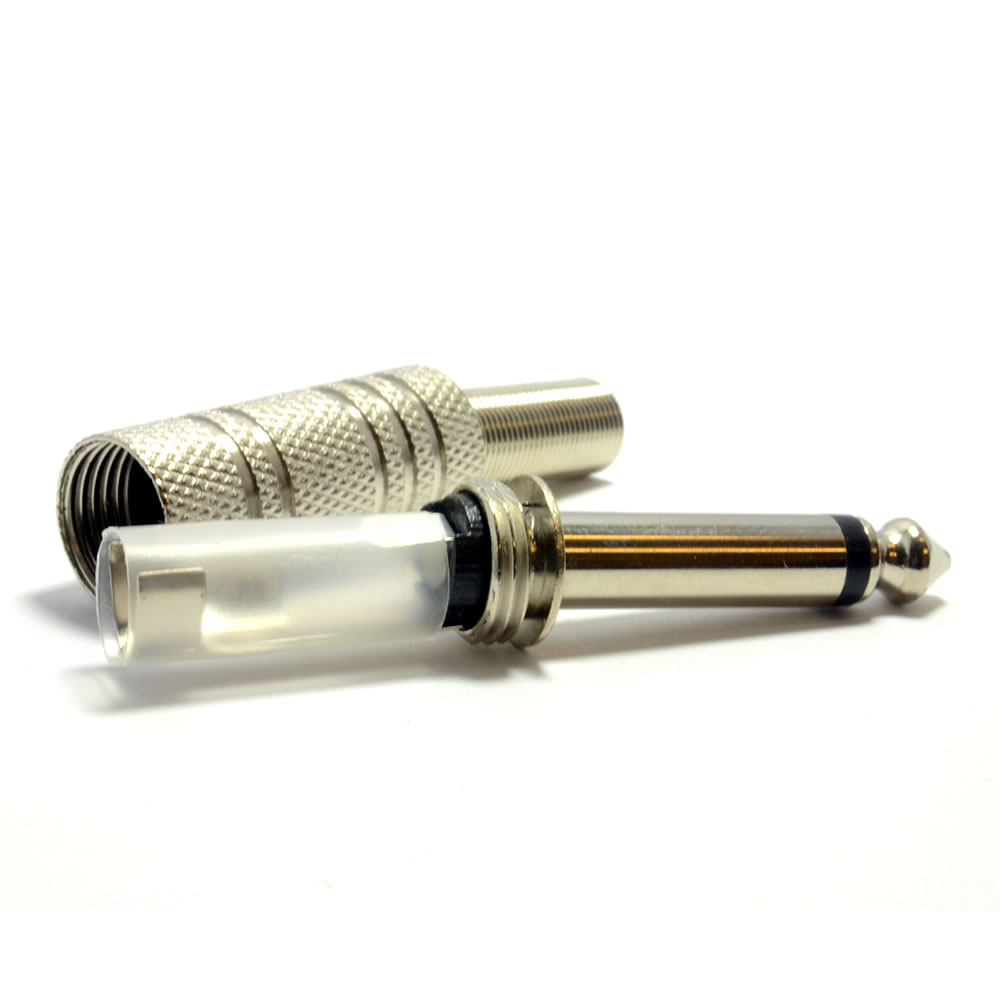 6.35mm 1/4" Mono Metal Plug with Spring :: Micro JPM