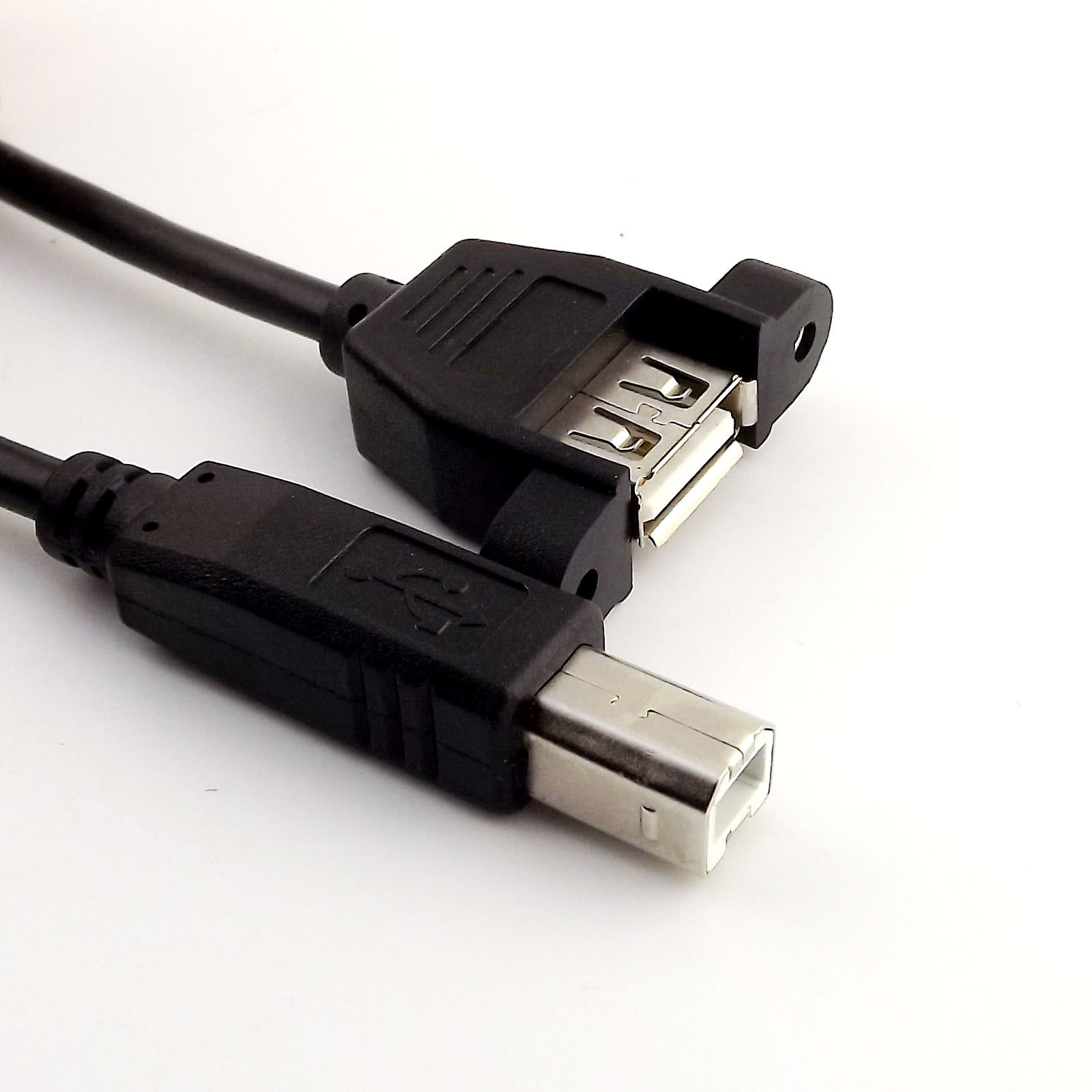 A Female Socket Panel Mount To USB B Male Plug Extension Cable (3 Ft ...