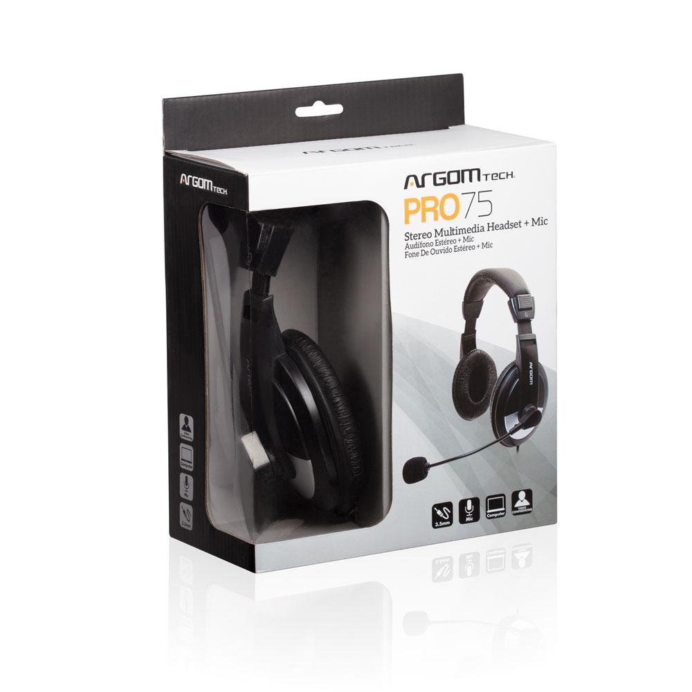 ARG-HS-0075 Argom Pro 75 Stereo Headset w/Mic :: Micro JPM
