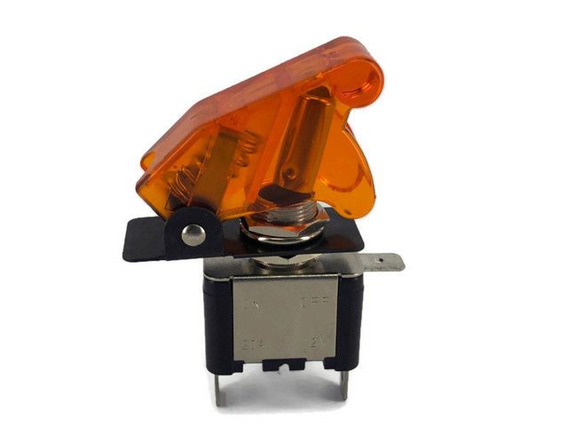 Yellow Flip-Up AirCraft Switch Cover Transparent :: Micro JPM