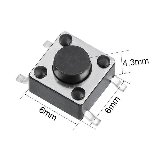 6x6x4.3mm (SMD) Miniature Push Button 4-Pin N.O. :: Micro JPM