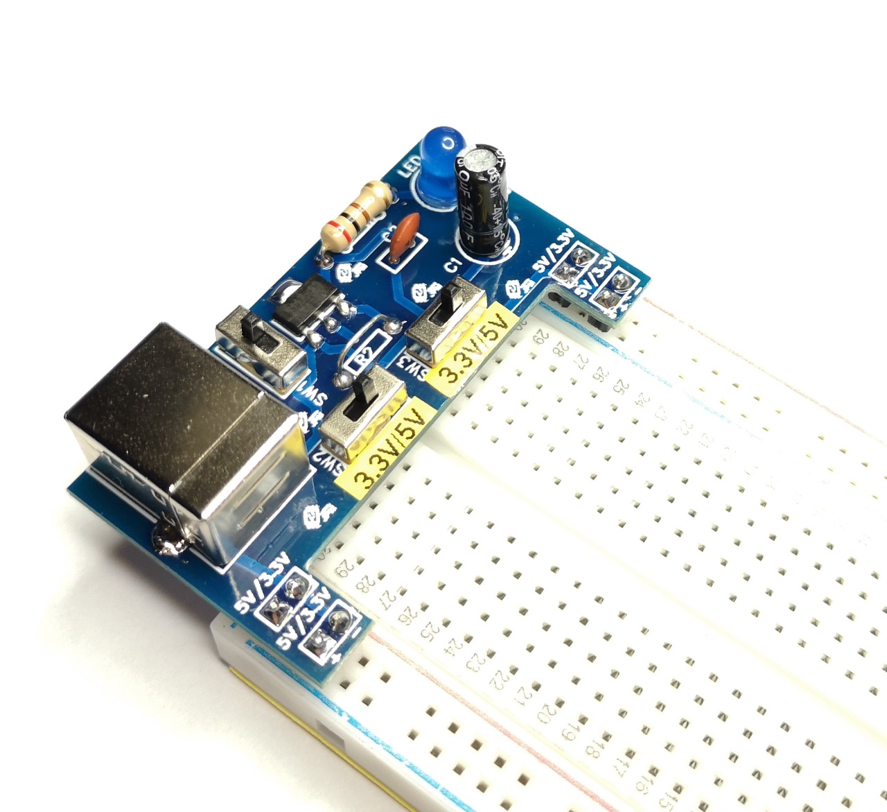 uJPM Breadboard Power Supply Module 3.3V - 5V :: Micro JPM