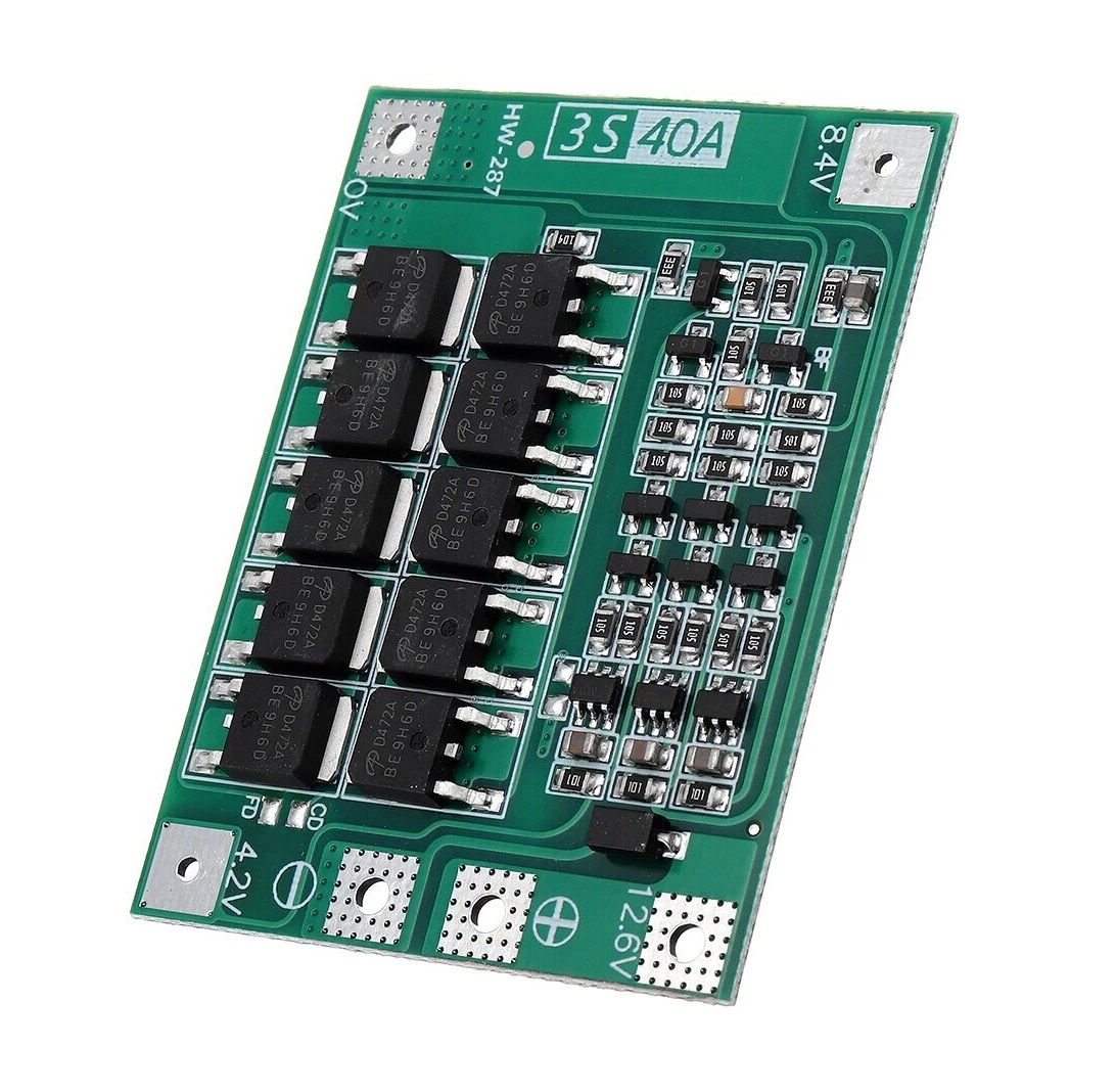 3S Battery Protection Board (BMS) 40A 12.6V :: Micro JPM