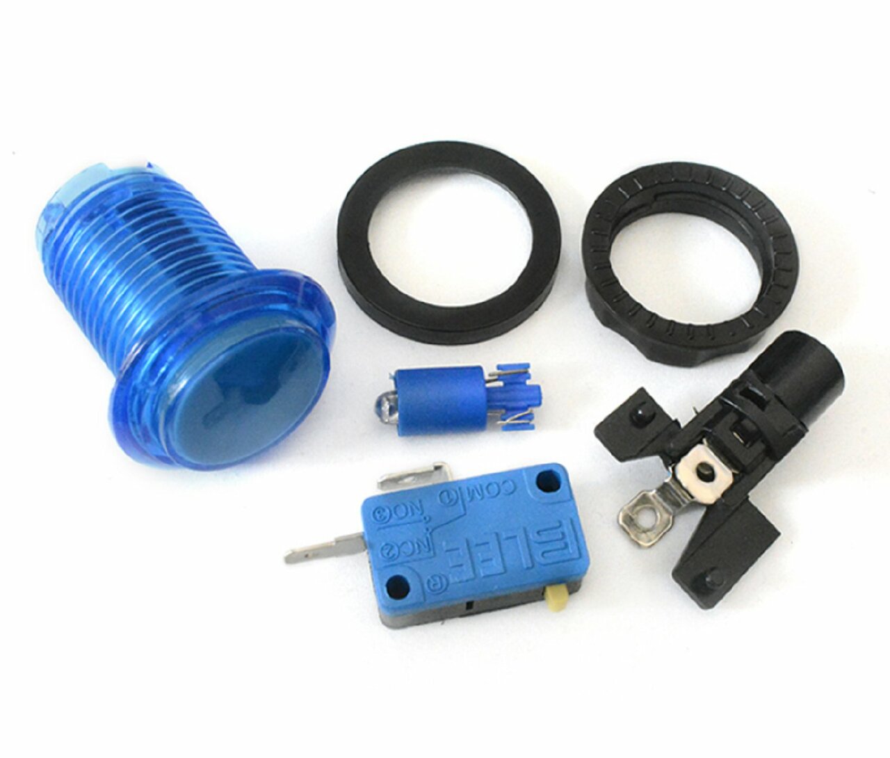 32mm Blue Arcade Button LED Light 12V :: Micro JPM