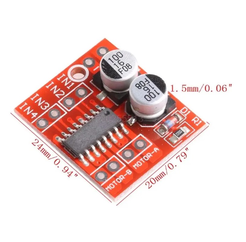 Mini L298N 2-Channel DC Motor Drive Module :: Micro JPM