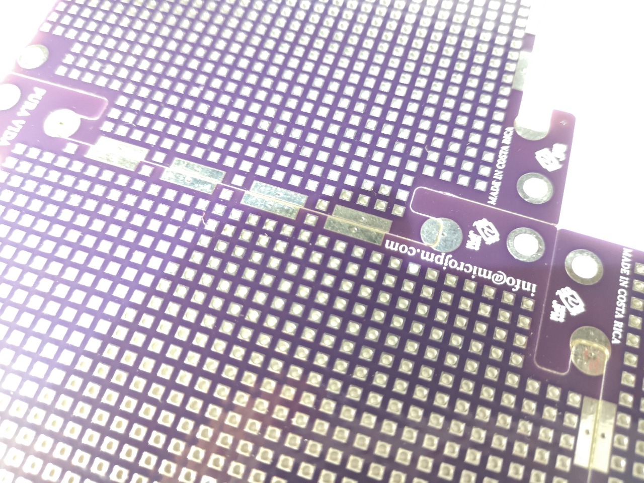 uJPM Puzzle ProtoBoard - Purple (100mm x 100mm) :: Micro JPM