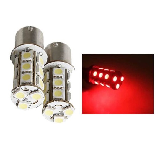 Red Automotive LED Light Bulb 18-SMD 12V :: Micro JPM