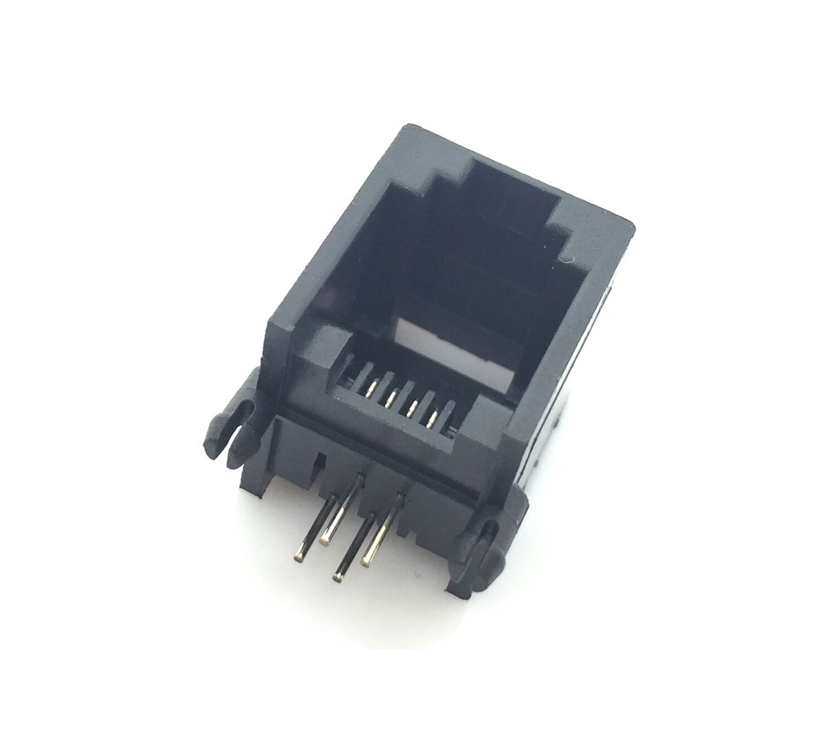 RJ11 4Pin Vertical PCB Mounting Female Connector :: Micro JPM