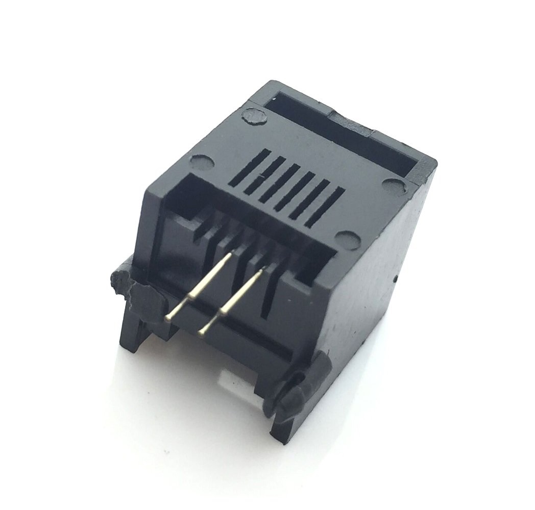 RJ11 4Pin Vertical PCB Mounting Female Connector :: Micro JPM
