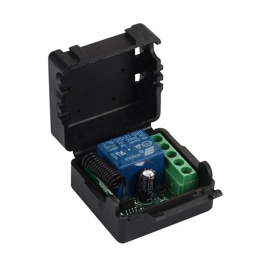 1-Channel 433MHz Wireless Remote Control Relay RF Transmitter 12VDC ...