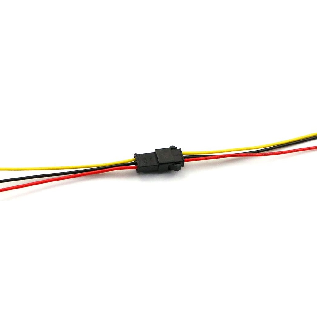 JST-SM 2.54mm 3-Pin Connector Plug Female & Male with Wires Cables ...