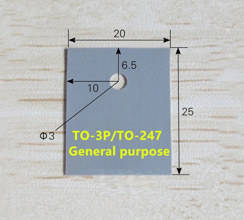 TO-247/TO-3P Insulation Pad Silicone Heatsink :: Micro JPM