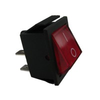 Rocker Switch Red ON-OFF DPST (with lamp) 16A 250VAC Panel Mount ...
