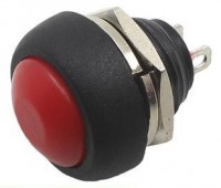PBS-33B Red Waterproof Momentary Push Button Switch Round 12mm :: Micro JPM