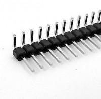 40 Pin 2.54mm Right Angle Single Row Male Pin Header Connector :: Micro JPM
