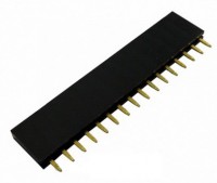 16 Pin Female Single Row 2.54mm Header :: Micro JPM