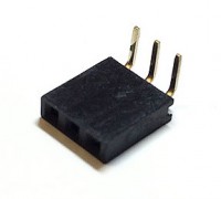 3 Pin 2.54mm Single Row Right Angle Female Header :: Micro JPM