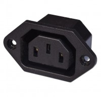 AC Power Socket Female Connector 3 Pins IEC320 - 250V @ 10A :: Micro JPM