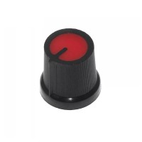 Red Plastic Knob with Pointer :: Micro JPM
